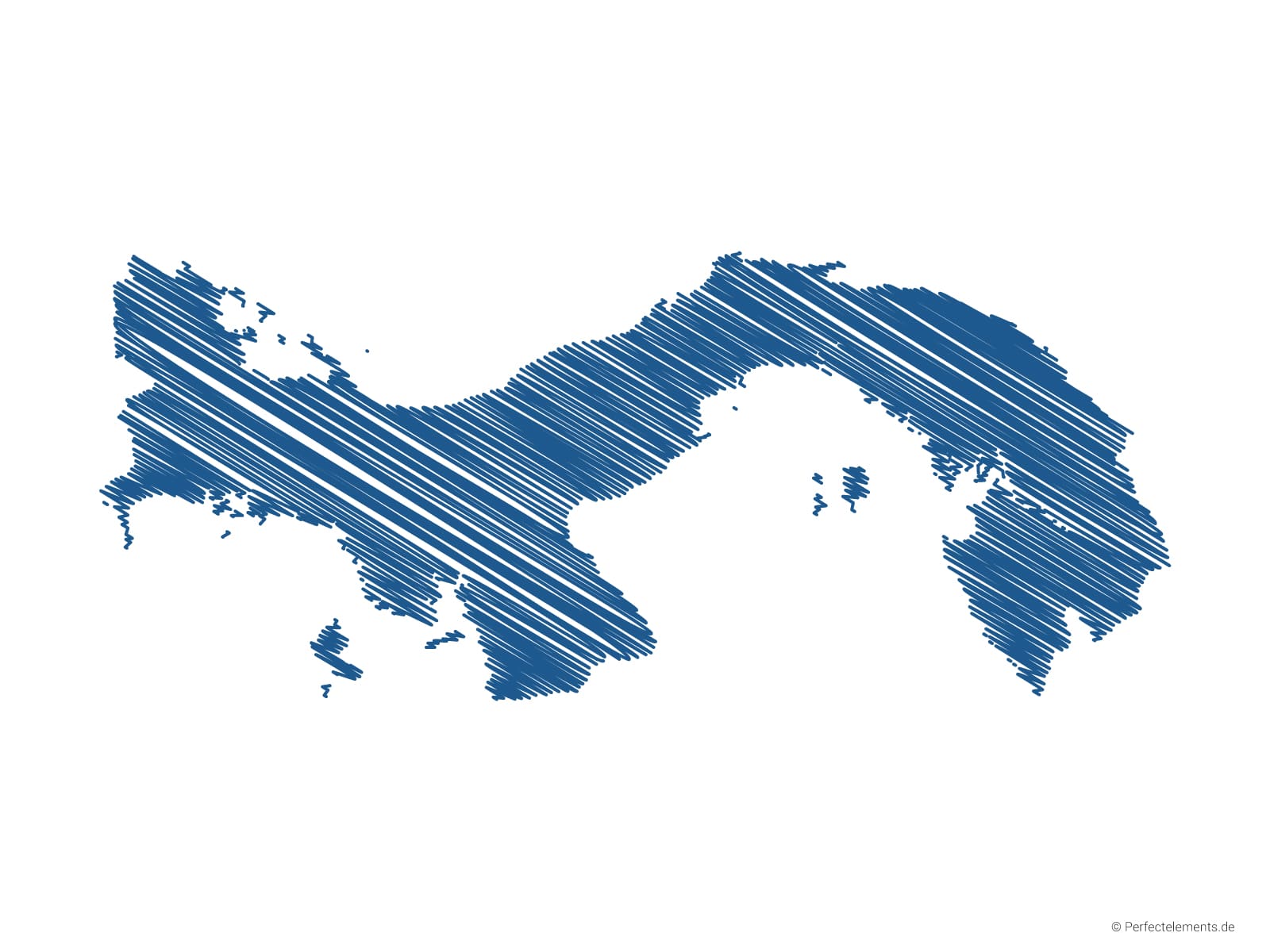 Vektor-Landkarte von Panama (Scribble) – Perfectelements